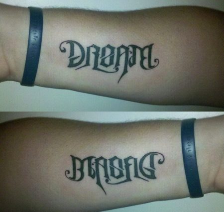 40 Ultimate Ambigram Tattoo Ideas - Mirrored Tattoo Designs