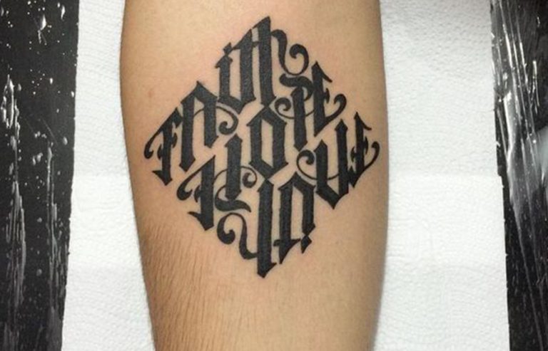 40 Ultimate Ambigram Tattoo Ideas - Mirrored Tattoo Designs