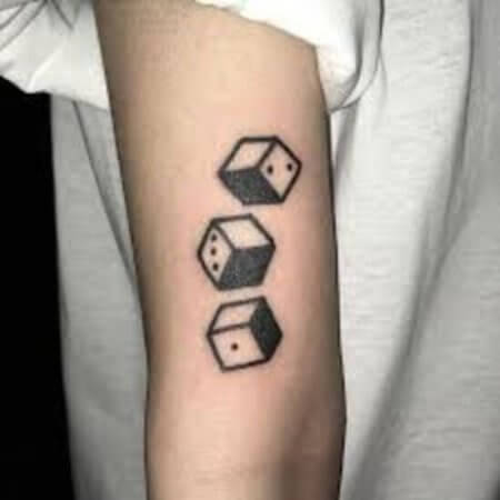 35 Awesome Dice Tattoo Designs with Cards - Trending Tattoo
