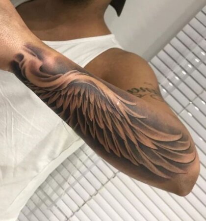 40+ Beautiful Angel Tattoo Ideas | Guardian, Baby Angel Designs