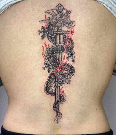 40 Latest Spine Tattoo Design Ideas For Men in 2024