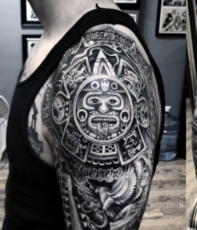 45 Mind-Blowing Aztec Tattoo Meaning Design & Ideas