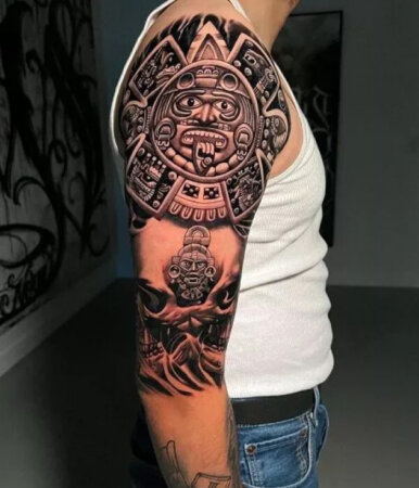 45 Mind-Blowing Aztec Tattoo Meaning Design & Ideas