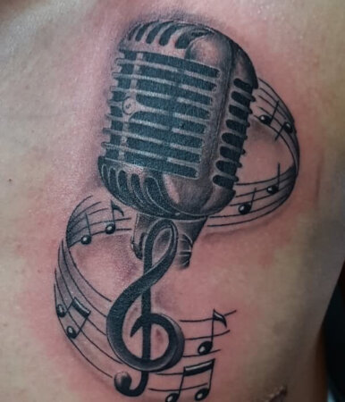 30 Unique Microphone Tattoo Designs and Ideas