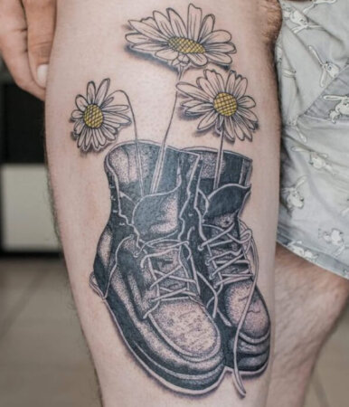 15+ Best Shoe Tattoo unique designs and Ideas