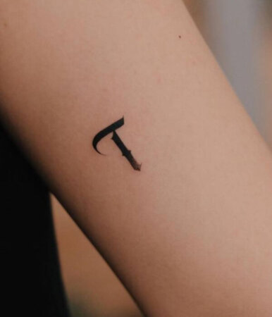 20 Fancy T Letter Tattoo Designs And Ideas in 2024