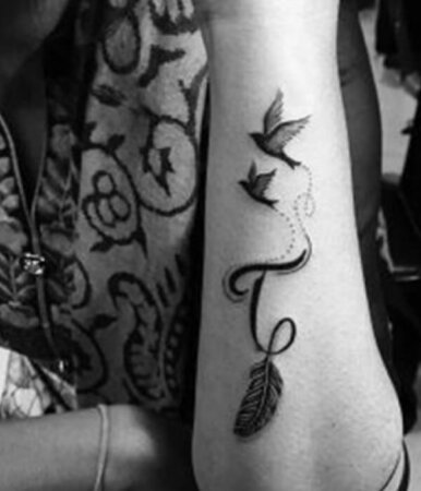 20 Fancy T Letter Tattoo Designs And Ideas in 2024