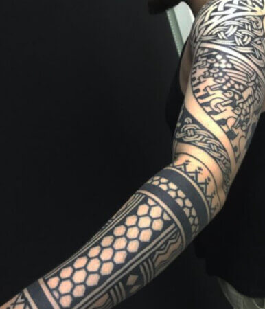 30 Stunning Full Arm Tribal Tattoo Designs - Trending Tattoo